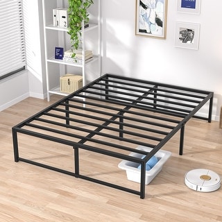 VECELO 16 inch Bed Frames Heavy Duty Metal Twin/Full/Queen/King Size ...