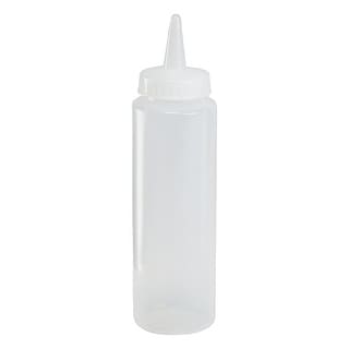 HIC 12 oz Clear Plastic Squeeze Bottle - Condiment Dispenser - Bed Bath ...