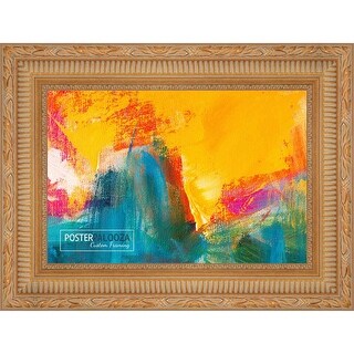 17x13 Ornate Gold Complete Wood Picture Frame with UV Acrylic, Foam ...