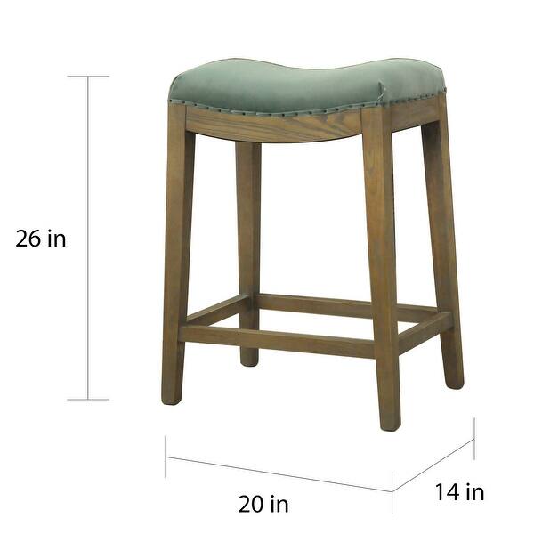 Carbon Loft Batson Modern French Style Counter Stool Blue Velvet (Set ...