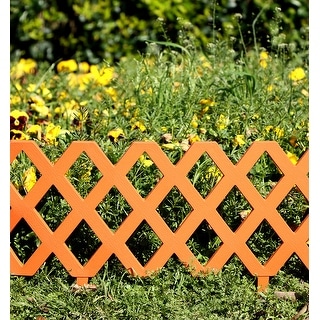 Agfabric 12 in. H x 23 in. W Red Diamond Style Plastic Decorative ...