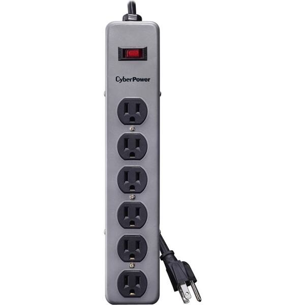 Cyberpower systems (usa), inc. b603mgy 6-outlet metal surge protector ...
