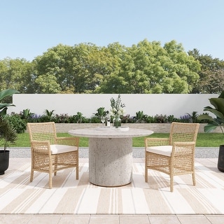 Classic Home Debbie 51" Concrete Outdoor Round Dining - 51Wx51Dx30H ...