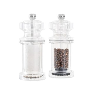 Cole & Mason 605 Salt & Pepper Mill Gift Set 5¾" - Clear Acrylic ...