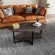 Solid Wood Oval Coffee Table with Cross Metal Legs - Bed Bath & Beyond ...