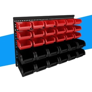 30/60/90pcs Bins Wall-Mounted Storage Rack System, Heavy Duty Garage ...