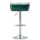 Set of 2 Velvet Adjustable Swivel Bar Stools - Bed Bath & Beyond - 36494917