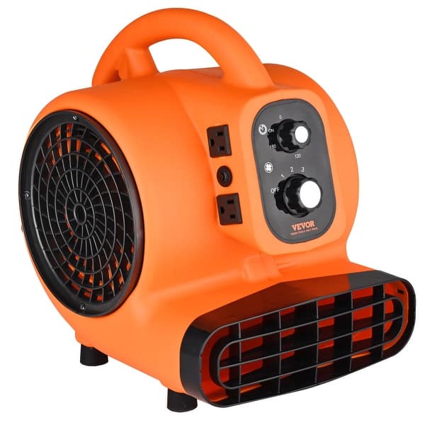 VEVOR 1000 CFM 3-Speed 1/4 HP Adjustable Air Mover Carpet Dryer Blower ...