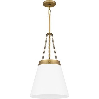 Alwyn 1-Light Aged Brass Pendant Light - Bed Bath & Beyond - 39685498
