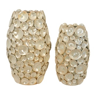 Silver Shimora Shell Vases Set of 2 - Bed Bath & Beyond - 38233270
