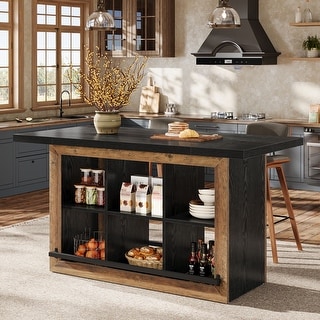 Kitchen Island with Storage, Counter Height Kitchen Island Table - Bed ...