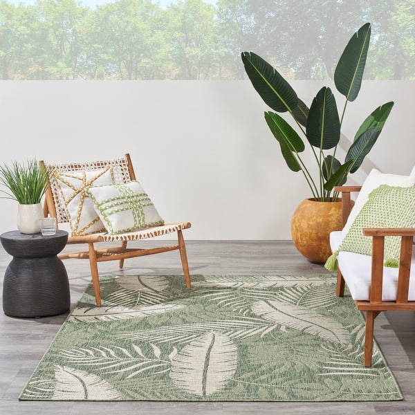 Nourison Garden Oasis Indoor/Outdoor Nature Area Rug - On Sale - Bed ...