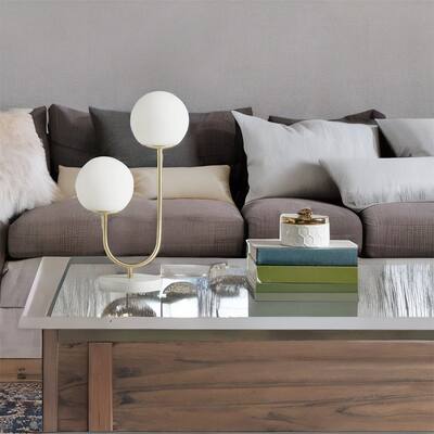 Elyse 20.5" Metal and Glass Table Lamp - Bed Bath & Beyond - 31141932