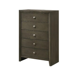 Chest with 9 Drawers and Panel Base Support, Gray - Bed Bath & Beyond ...