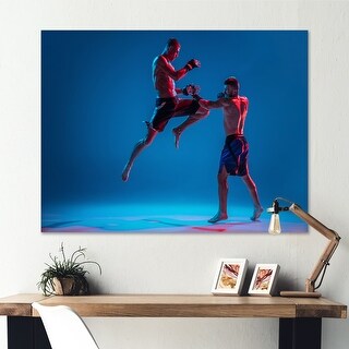 Designart "Two Mma Fighters Boxing" Sport Boxing Wall Art - Bed Bath ...