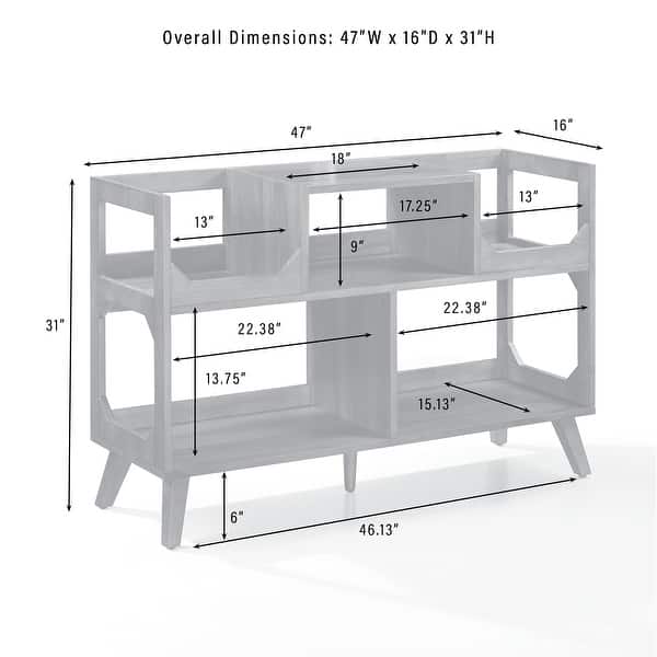 Crosley Asheville Large Record Storage Console - Bed Bath & Beyond ...