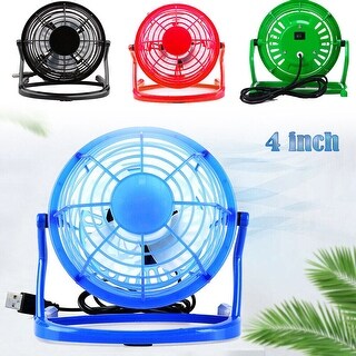 Portable 4" USB Metal Desk Fan Small Cooling Mini Fan - Bed Bath ...
