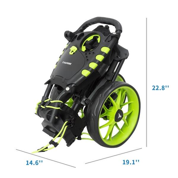Global Pronex Compact Golf Push Cart 3 Wheels Quick Fold and Light ...