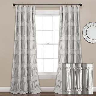 Ruffle Window Curtain 2 Panel,Beautiful ruffles and ruching detail ...