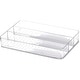 3-Compartment Tray Drawer Organizer, Stack Collection, Stackable,Clear ...