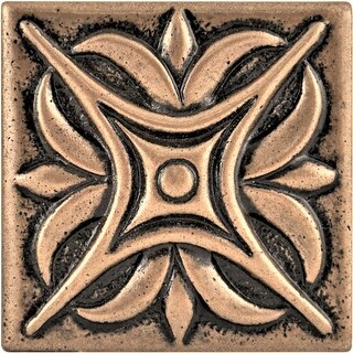 MidWest Star Metal Insert Tile Bronze 2x2 ( PACK OF 8 PIECE ) - Bed ...