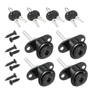 19mm Drawer Locks with Keys, 4 Pack Zinc Alloy Office Drawer Lock ...