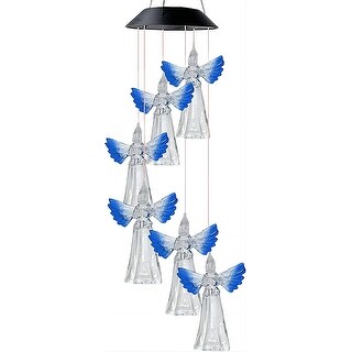 AVEKI Solar Angel Wind Chimes, Solar Changing Colors Waterproof Outdoor ...