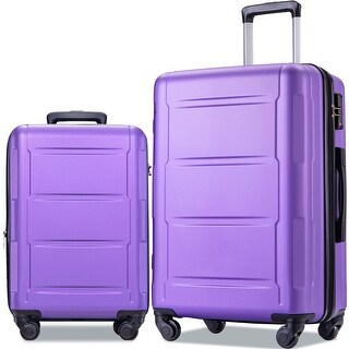 2 Piece Spinner Luggage ABS Suitcase Travel Sets with TSA Lock 20"+28 ...
