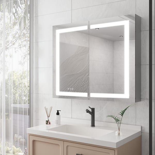 lighted mirror cabinets