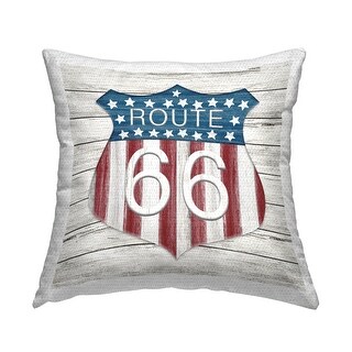 Stupell Rustic Route 66 Printed Outdoor Throw Pillow Design by Natalie ...