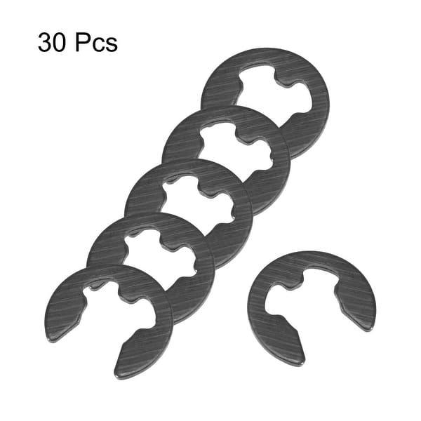 E-Clip Circlip 8mm External Retaining Shaft Ring Carbon Steel 30pcs ...
