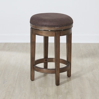 Aspen Skies Weathered Brown with Gray Hang Up Console Swivel Stool ...