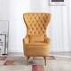 Upholstered Tufted Velvet High Wingback Accent Chair - Bed Bath ...