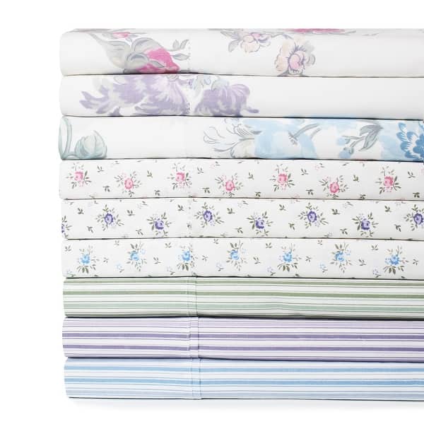 Floral Collection Percale Cotton Sheet Set - Bed Bath & Beyond - 39102549