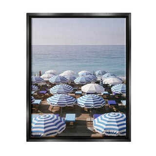 Stupell Beach Umbrellas Clear Summer Sky Floater Canvas Wall Art by ...
