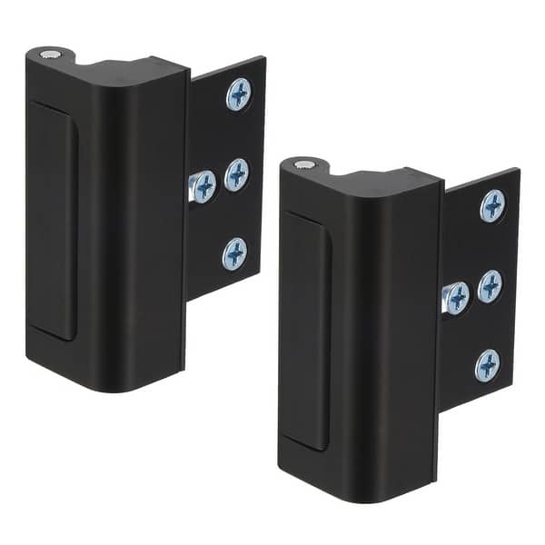 2 Set Home Security Door Lock Reinforcement Safety Latch Front Doors ...