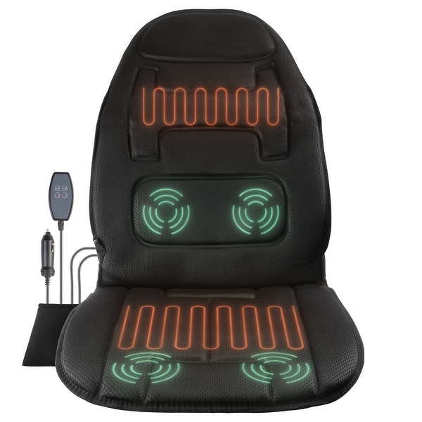 Massage Chair Pad for Car Seat 12V Vibrating Heating Pad with 3 Massage Levels Back Massager with Heat by Stalwart On Sale Bed Bath Beyond 40234657