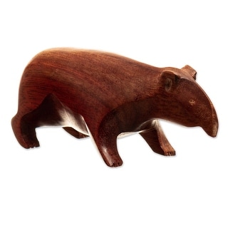Novica Handmade Charming Tapir Wood Mini Figurine - Bed Bath & Beyond ...