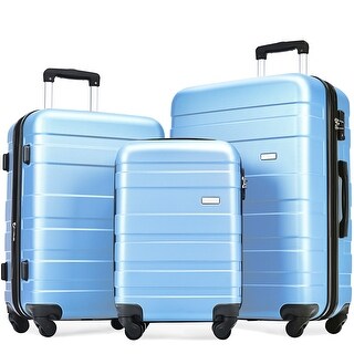 Luggage Sets 3 Piece Expandable Luggage Hardside Suitcases Set with ...