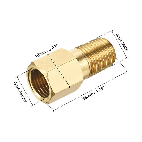 Brass Pipe Fitting G1/4 Adapter Extension Connector Hex Coupling - Bed ...
