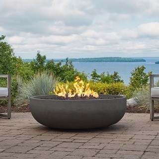 Bryce 48" Natural Gas Fire Bowl Made in the USA by Real Flame - Bed ...