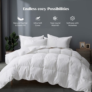 All Season Lightweight & Heavyweight White Goose Down Comforter Summer ...