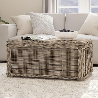 Key Largo Rattan Storage Coffee Table With Lid - Bed Bath & Beyond ...
