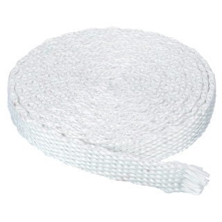 16.4ft x 0.98" x 0.2" Fiberglass Rope Braided Rope Gasket Seal White ...