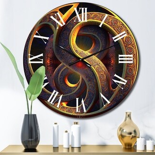 Designart "Circular Infinitiy Lemniscate In Retro Colors IV" Modern ...
