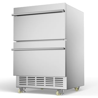 24" Undercounter Refrigerator, 2 Drawer Built-in Beverage Refrigerator ...