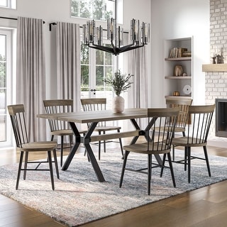 Amisco Leonie Table and Angelina Chairs 7-Pieces Dining Set - Bed Bath ...