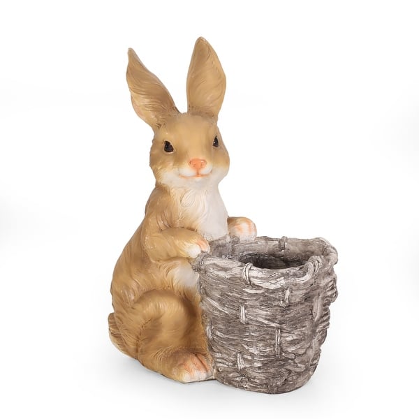 Tooke Outdoor Decorative Rabbit Planter by Christopher Knight Home - 16 ...