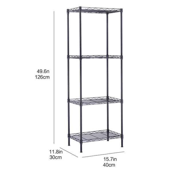 4-Tier Steel Wire Shelving Unit Metal Storage Rack - Bed Bath & Beyond ...