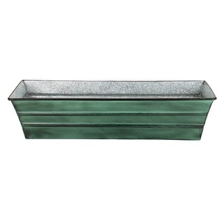 Achla Designs Small Galvanized Steel Flower Box Planter, 22 Inch Wide ...